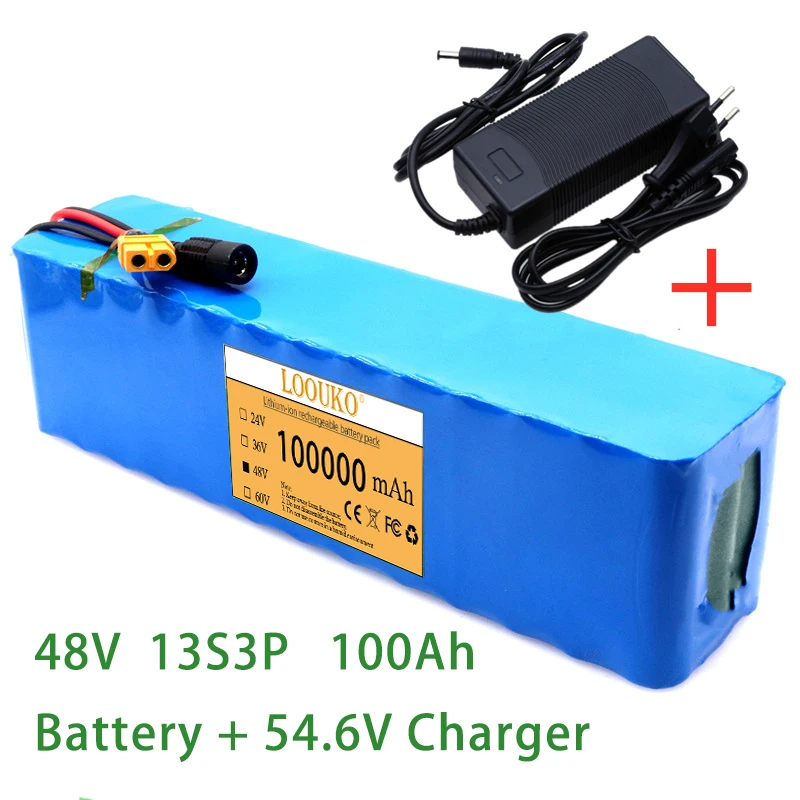 New-48V-100Ah-1000w-13S3P-XT60-48V-Lithium-ion-Battery-Pack-100000mah ...