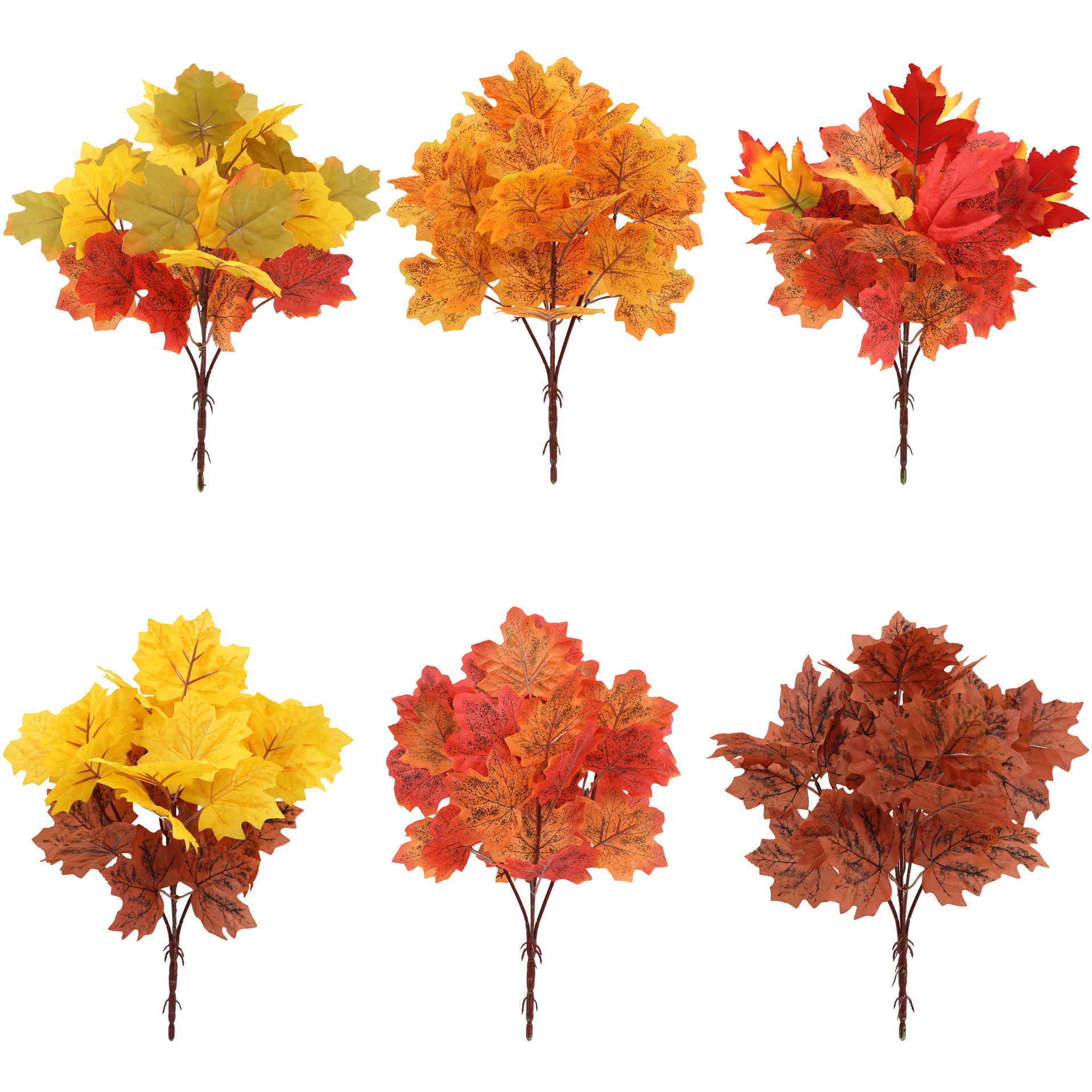 Maple Leaf Branch Artificial Plants Autumn Red Maple Leaf Tree ...