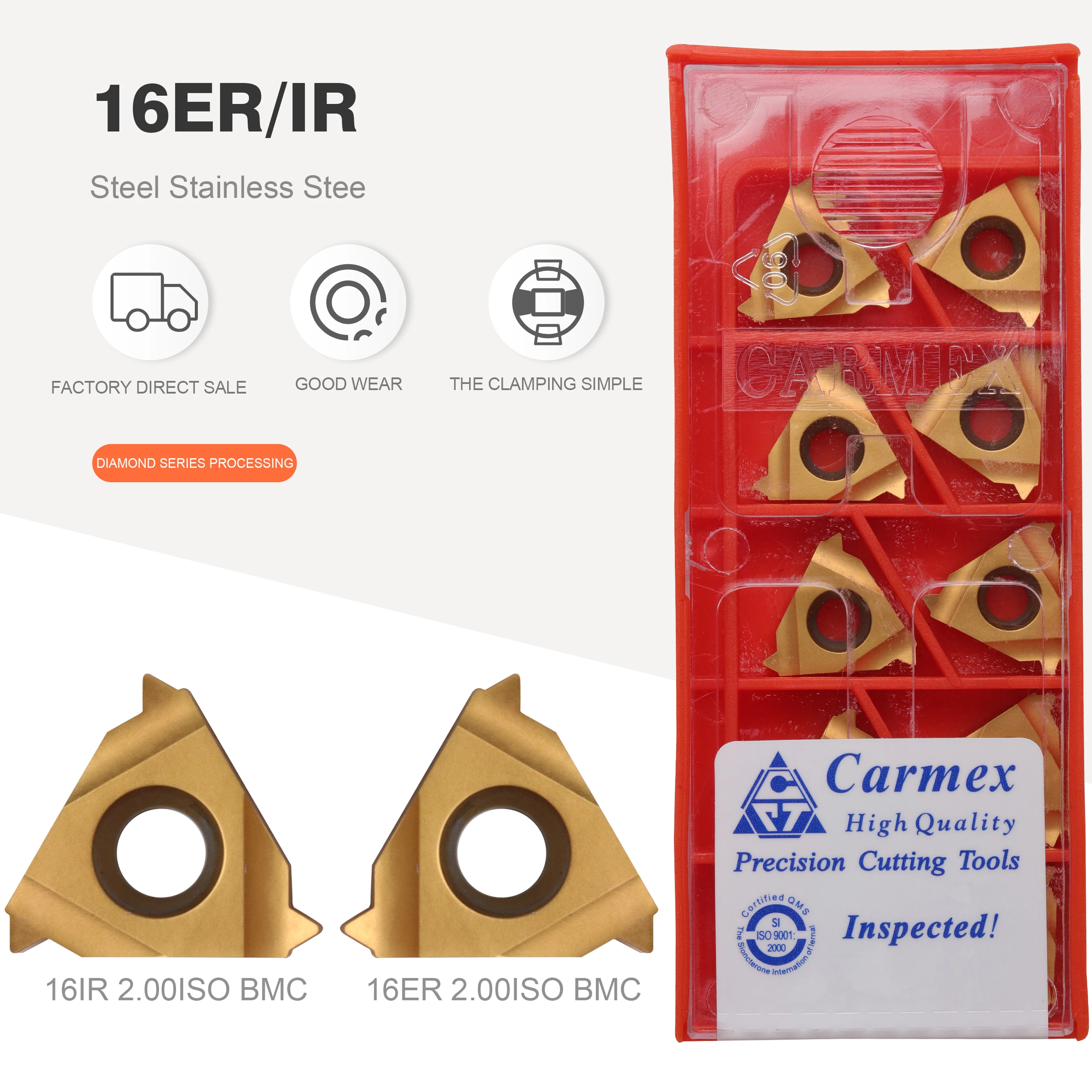 Cnc Threading Tool | 16er 1.0 Iso | 16ir 1.5 | 16er 1.5 | Insert - High ...