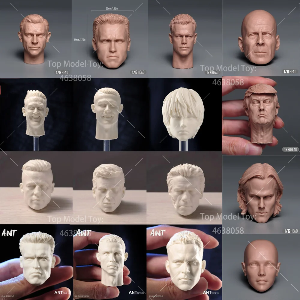 Unpainted-1-6-Schwarzenegger-Kylin-Zhang-Brad-Pitt-Ronaldo-White-Wolf ...