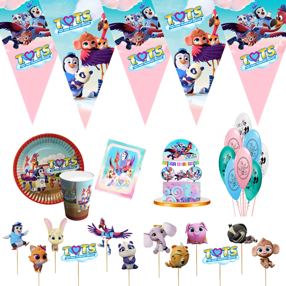 TOTS Birthday theme favor party supplies Party Set Paper Cup Plate Gift ...