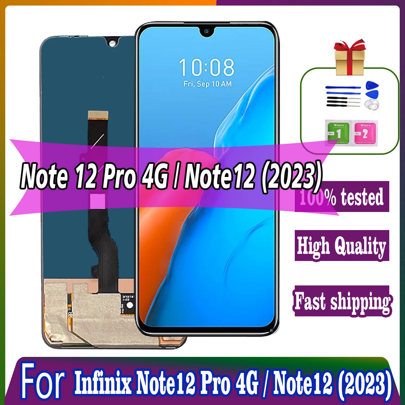 AMOLED-LCD-X676-For-Infinix-Note-12-Pro-4G-X676B-LCD-Display-Screen ...