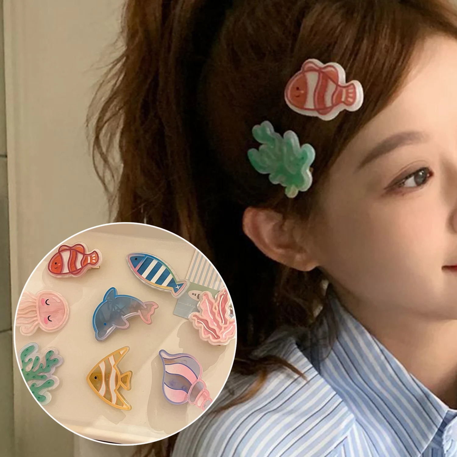 New-Women-Hair-Clips-Cartoon-Marine-Animal-Duckbill-Clip-Girls-Cute ...