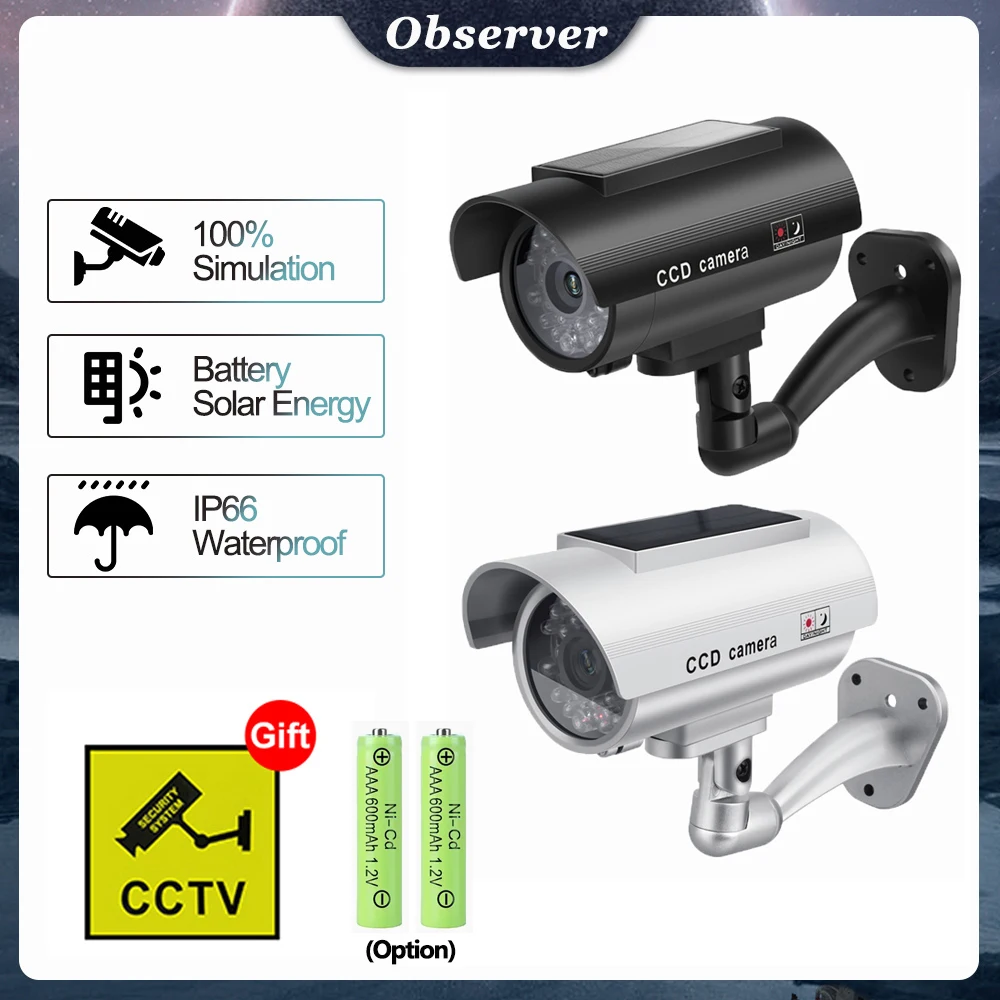 Valse-Camera-Buiten-Veiligheid-Solar-Panel-Dummy-Camera-Simulatie ...