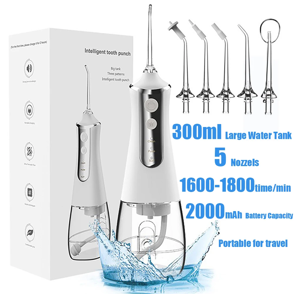 Oral-Irrigator-Dental-Cleaning-Teeth-Dental-Water-Jet-5-Nozzles-High ...