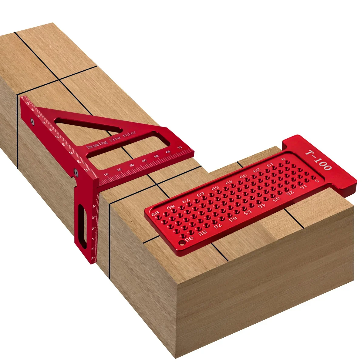 2Pcs-Woodworking-Square-Kit-3D-Multi-Angle-Carpentry-Square-Protractor ...