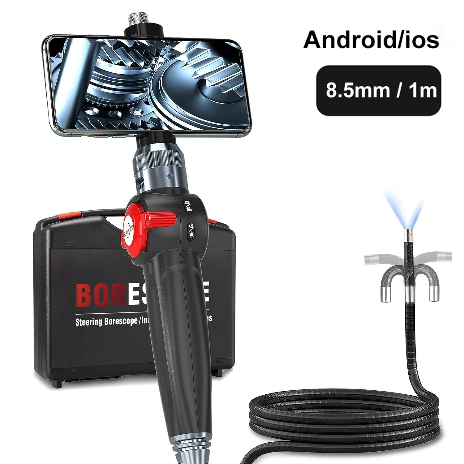 Ralcam-Two-Way-360-Articulating-Borescope-8-5mm-Lens-IP67-Waterproof ...