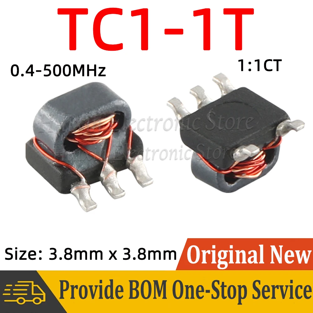 5pcs-TC1-1T-RF-Balun-Transformer-0-4-500MHz-1-1CT-Impedance-50-50-ohm ...