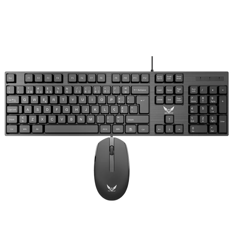 LD801-Business-Office-Black-Wired-Mouse-And-Keyboard-Set-Computer ...