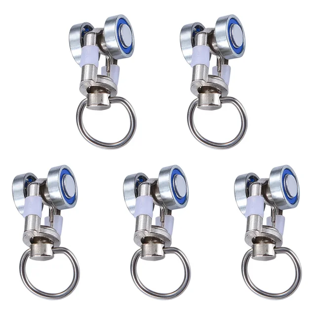 Curtain Track Roller Ceiling Pulley Gliders Silent Hooks Curtains Metal ...