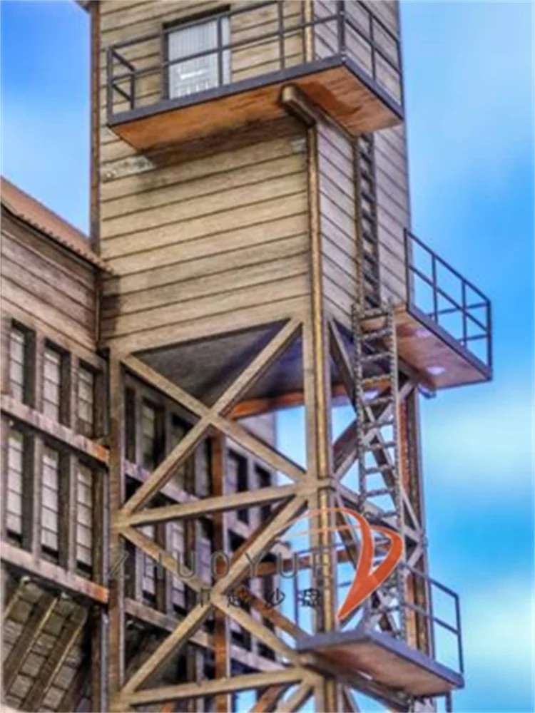 1-87-Model-Train-Ho-Scale-Coal-Tower-Sand-Table-Industrial-Building ...
