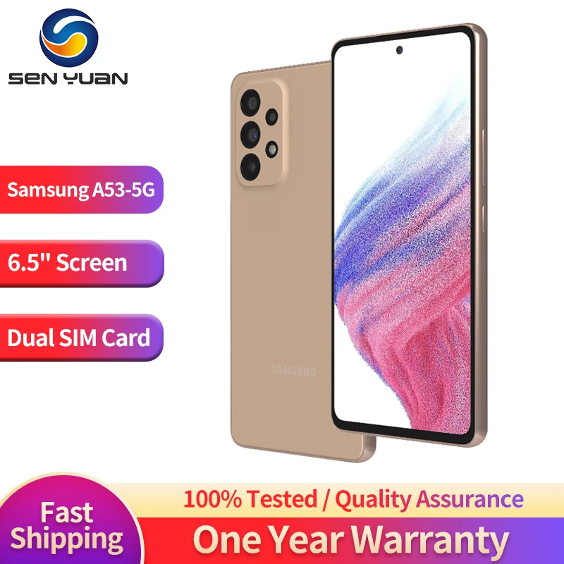 Original Samsung Galaxy A53 A536B A536E 5G โทรศัพท์มือถือ Dual SIM 6.5 ...