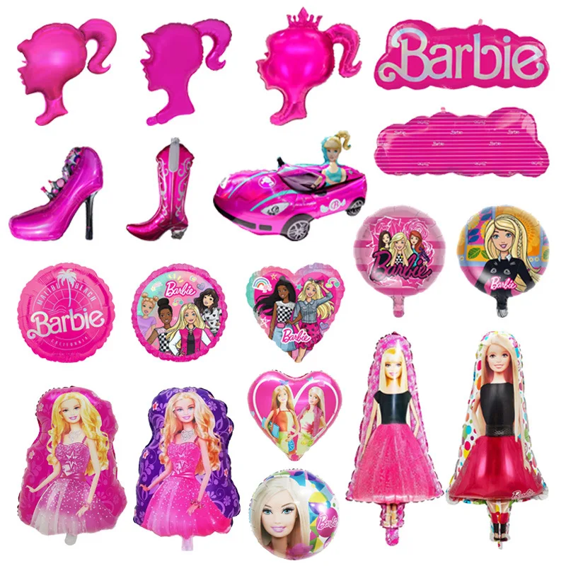 Bal-o-de-alum-nio-Barbie-rosa-salto-alto-boneca-de-bal-o-festa-de ...