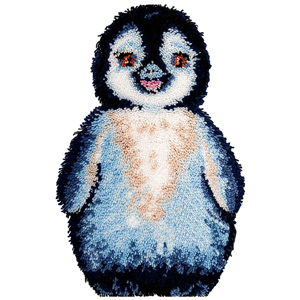Carpet-embroidery-set-Latch-hook-rug-kits-for-adults-Penguin-with-Pre ...
