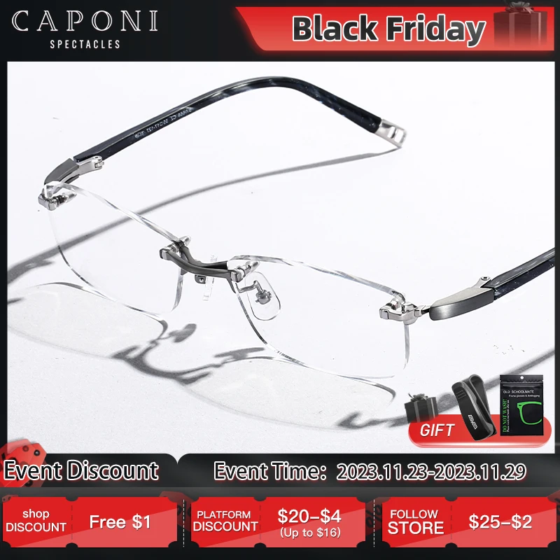 CAPONI-Pure-Titanium-Man-s-Glasses-Frame-Business-Blue-Light-Blocking ...