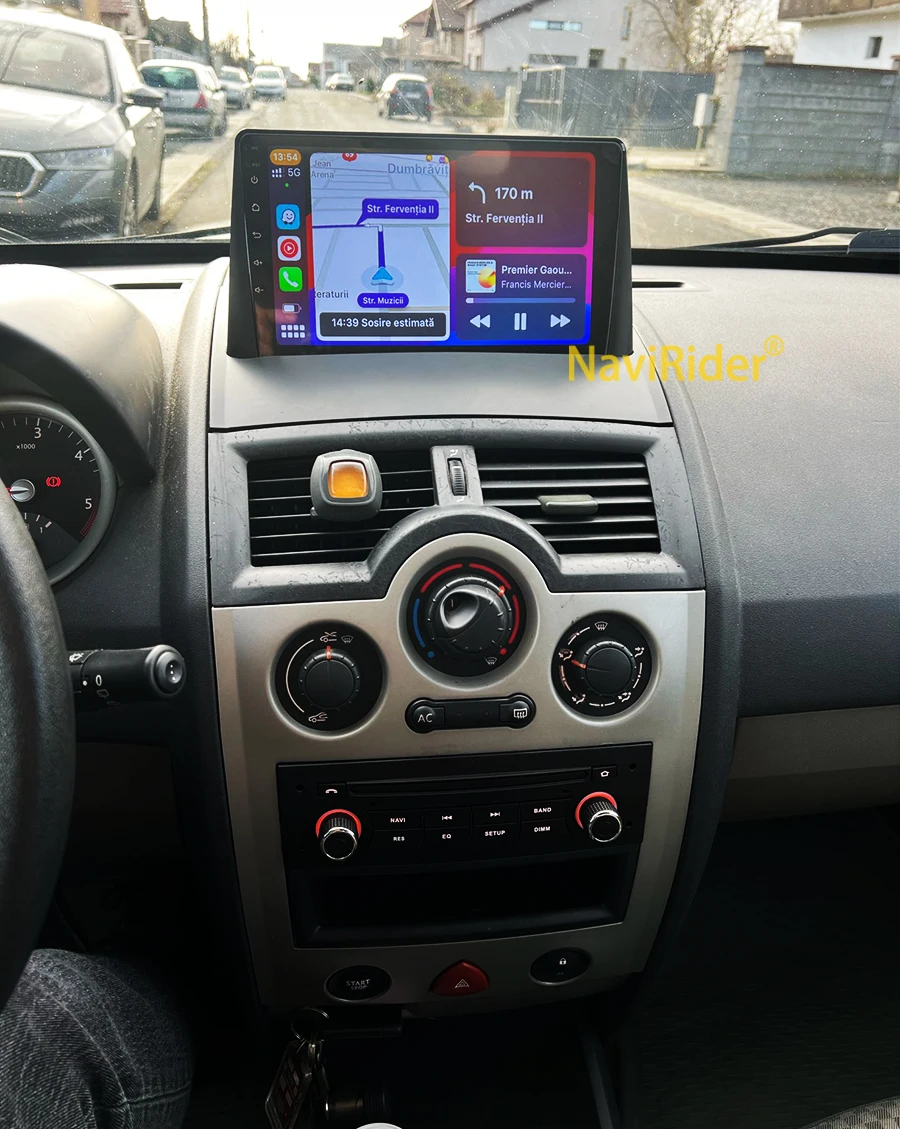 Автомагнитола для Renault Megane 2 2002-2009, Android 14, GPS-навигация ...