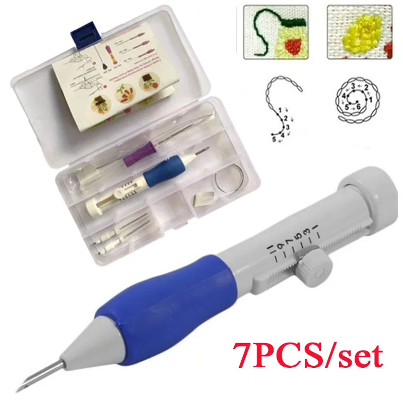 DIY crafts magic pen interchangeable embroidery pencil punch thimble ...