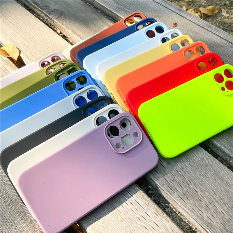 For iPhone 17 16 Plus 15 14 pro max Case Neon Liquid Silicone ...