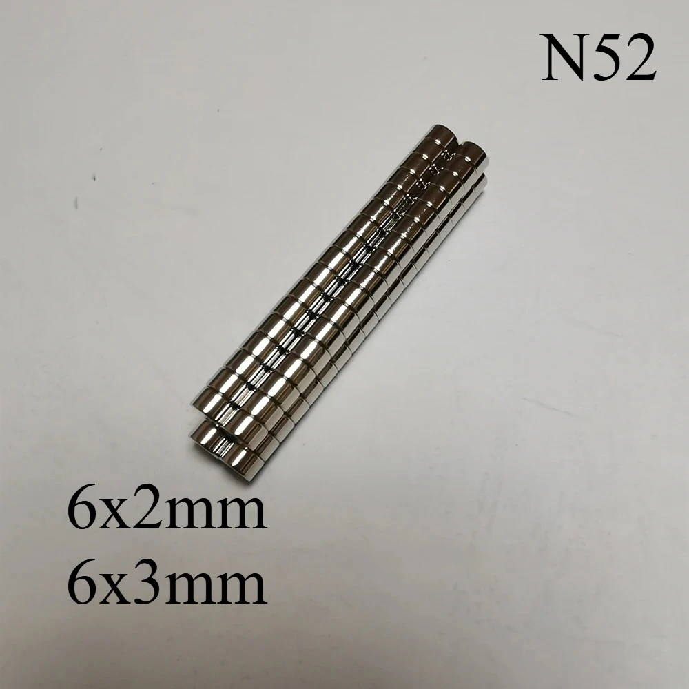 N52 6x2 6x3 Standard Size Magnets round neodymium Testing Magnet Aimant ...