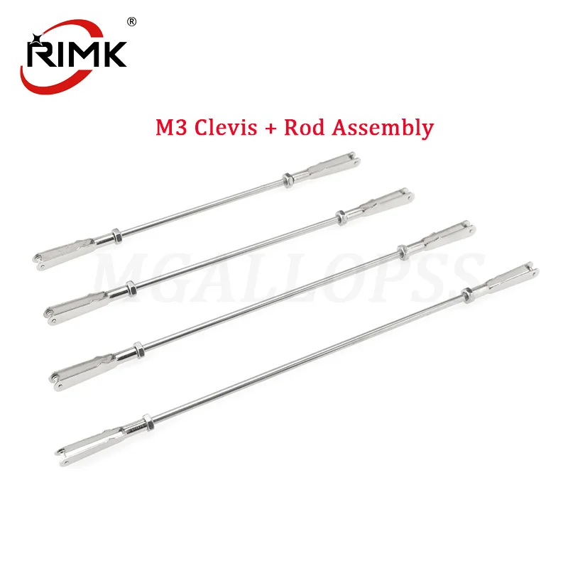 1set RC Airplane M3 Clevis Rod and Assembly M3 Clevis Threaded at 2 end ...