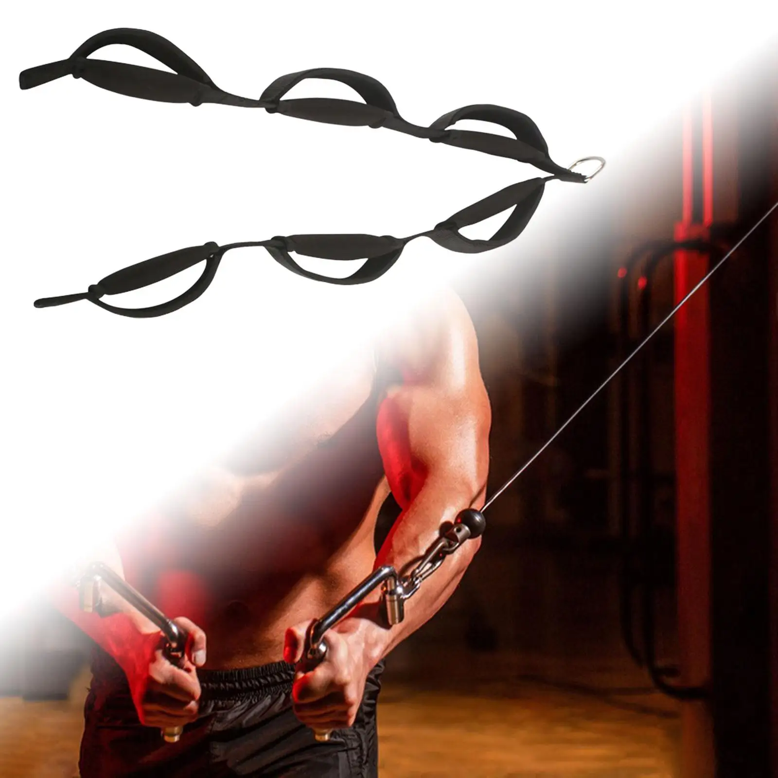 Tricep-Rope-Strap-Gym-Cable-Machine-Cable-Crossover-Accessories-Arm ...