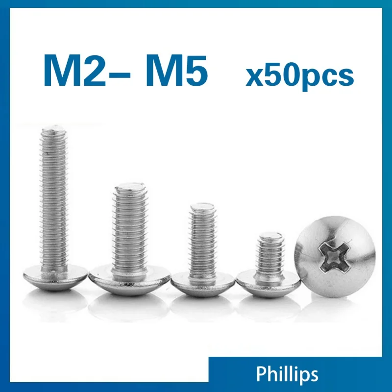 50pcs-lot-Cross-Recessed-Truss-Head-Machine-Screws-M2-M3-M4-M5-M6-M8 ...