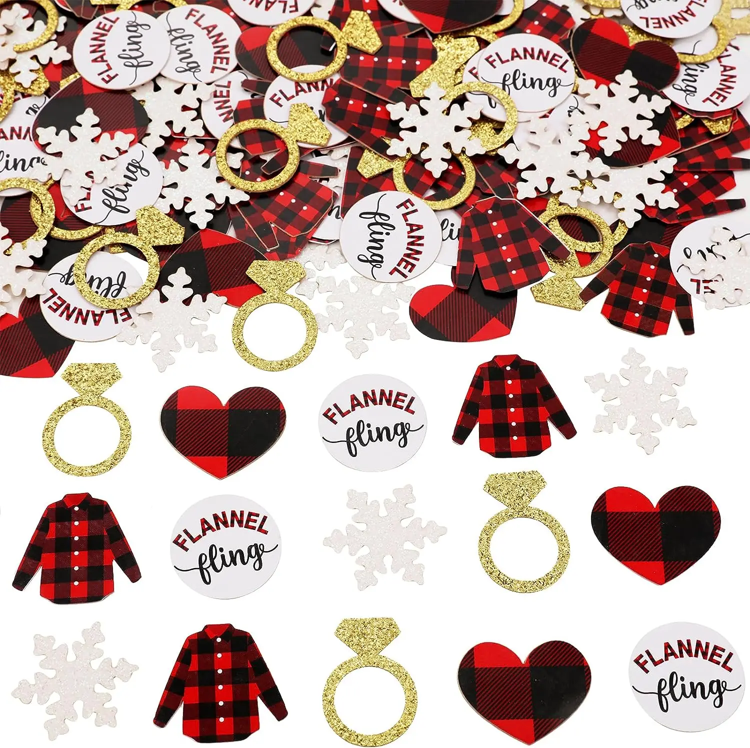 Flannel-Fling-Confetti-Bachelorette-Decor-Buffalo-Check-Plaid-Fizz ...