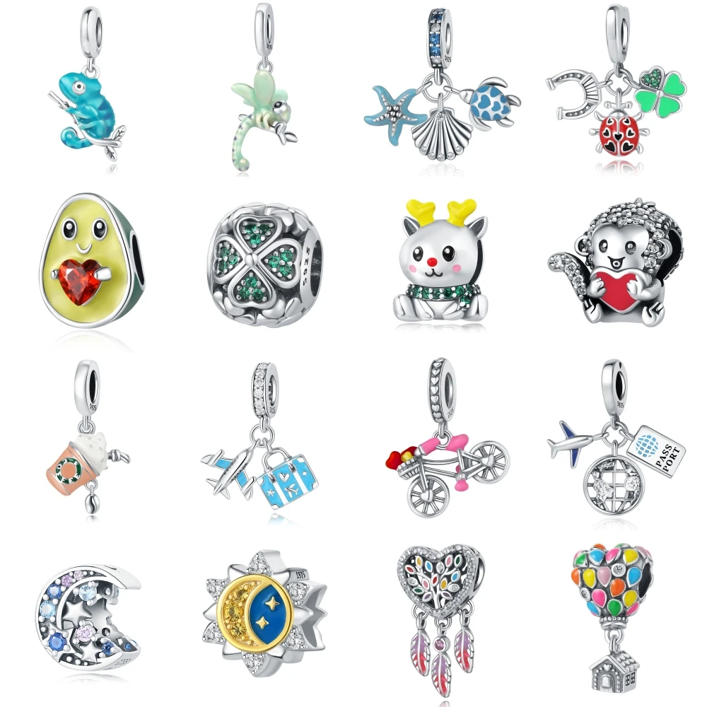 HOT-92-Style-Real-100-S925-Sterling-Silver-Chameleon-Firefly-ciondolo ...