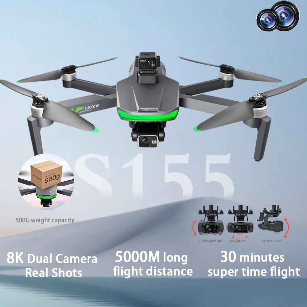 New-S155-8K-dual-camera-drone-can-be-loaded-folding-helicopter-four ...