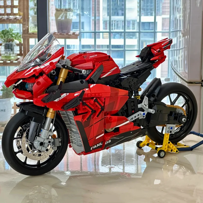 1-5-Technical-V4S-Motorcycle-Building-Blocks-High-Tech-City-Motorbike ...