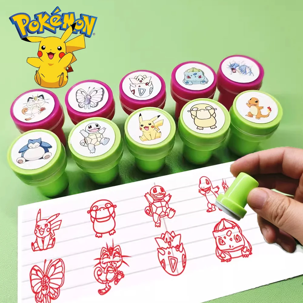 10pcs-set-Pokemon-Cartoon-Seal-Toys-Pikachu-Psyduck-Togepi-Snorlax ...