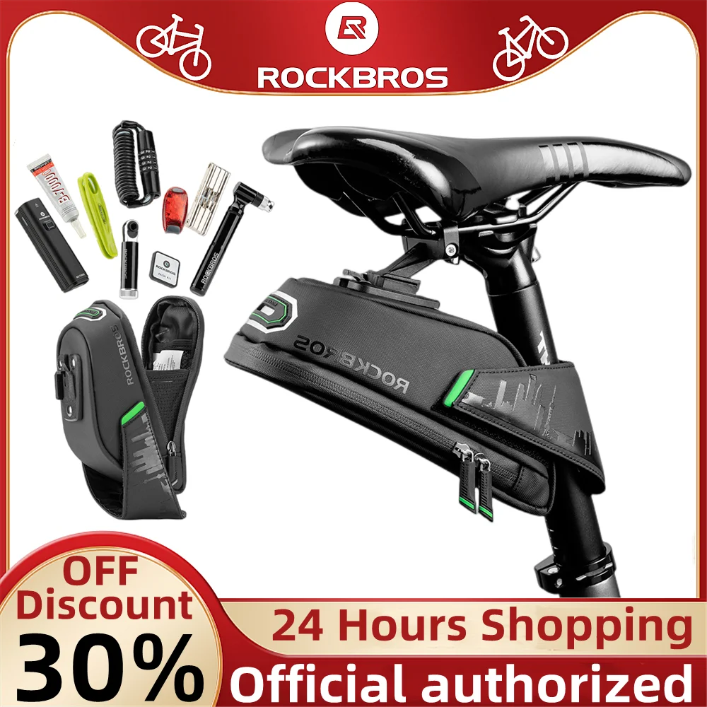 ROCKBROS-Bicycle-Tail-Bag-Mountain-Bike-Road-Bicycle-Saddle-Bag-Cushion ...