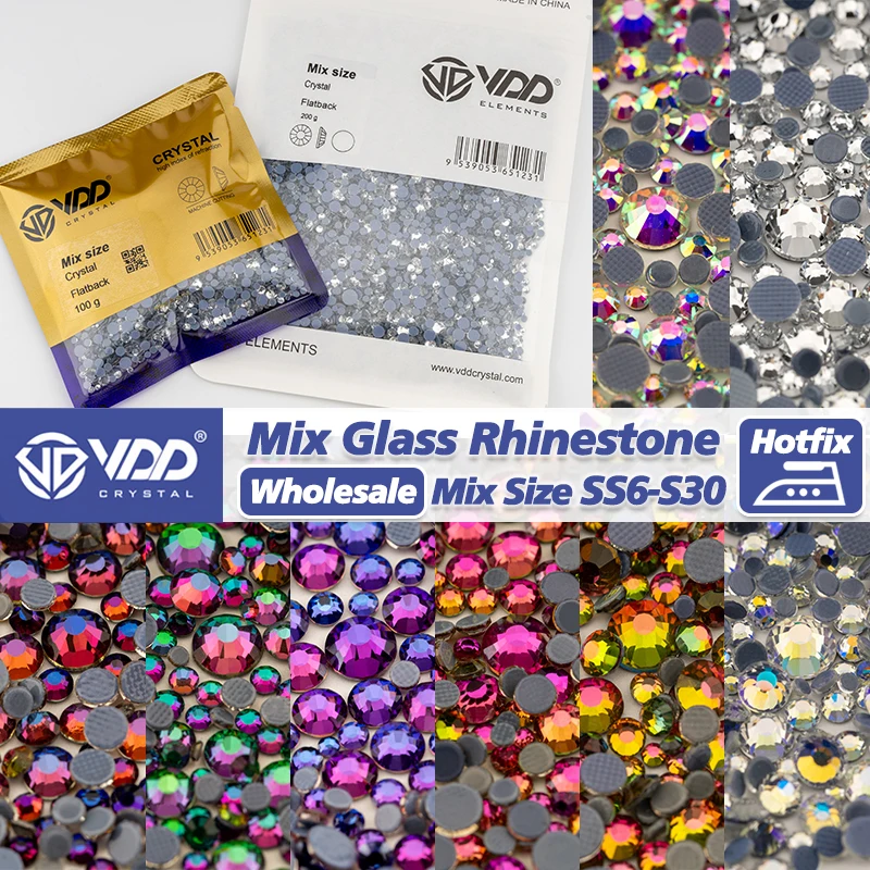 VDD-Wholesale-SS6-SS30-Hotfix-Mix-Size-Glass-Rhinestone-Crystal-Flat ...