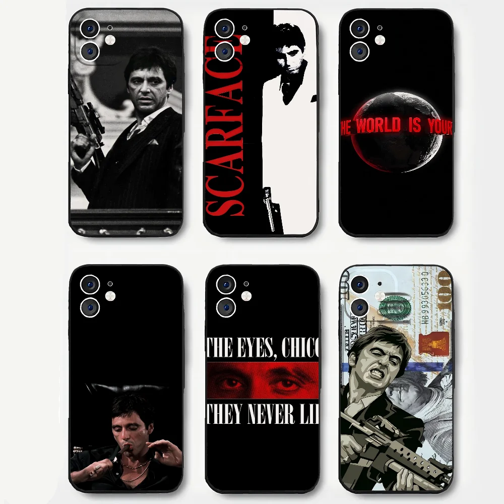 S-Scarface Phone Case Silicone Soft For IPhone 16 15 14 13 12 11 Plus ...