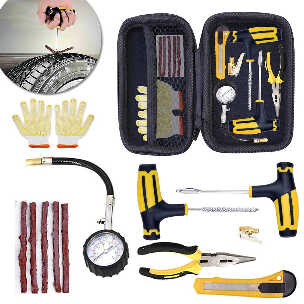 Car Tire Repair Tool Kit Studding Tool Set Auto Bike Tubeless Tyre ...