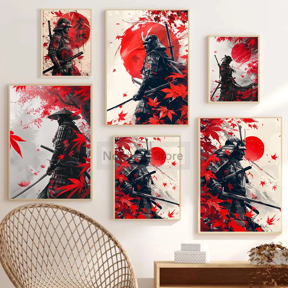 Japanese-Legendary-Samurai-Poster-Japanese-Warrior-Katana-Prints-Canvas ...