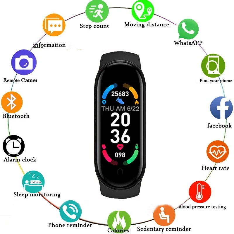 New M7 Magnetic Smart Bracelet Heart Rate Blood Pressure Monitoring ...