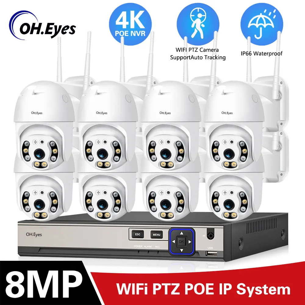 OH.EYES cámara IP de seguridad para interiores y exteriores, Kit de NVR ...