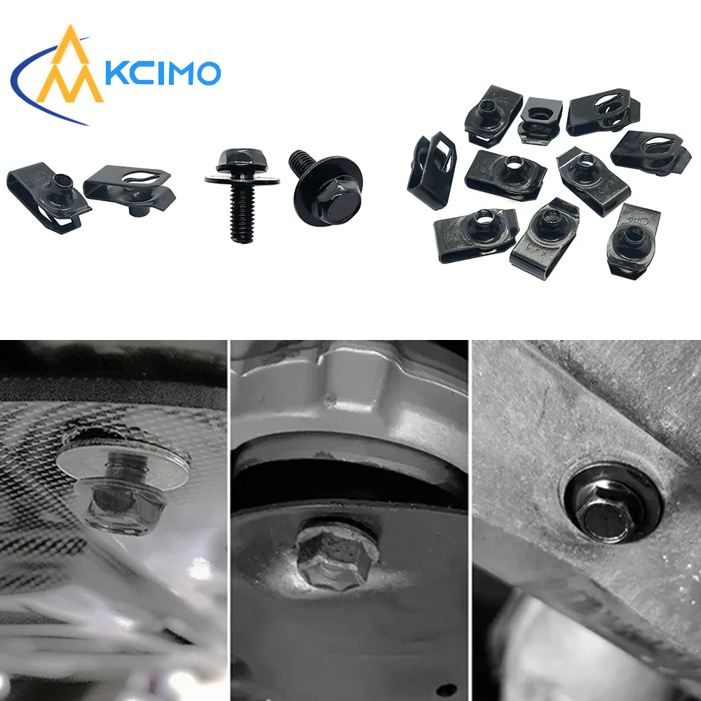 Superior 10PCS Car Body Fastener Kit M6 U-Nut Clips with Bolts for ...