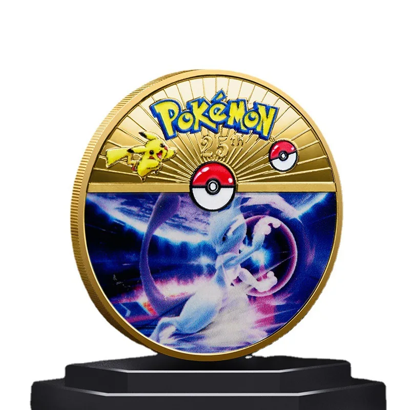 Anime Pokemon Anniversary Collectible Coin Pikachu Charizard Mewtwo ...