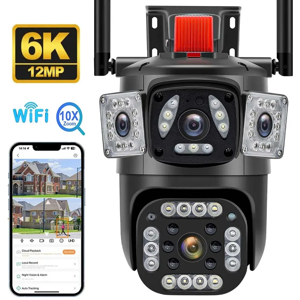 12MP-6K-Three-Lens-PTZ-IP-Camera-with-Three-Screen-Auto-Tracking-Ai ...