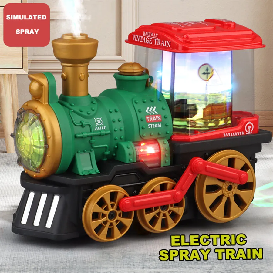 Simulation-electric-steam-spray-train-train-toy-car-model-Electric-toy ...