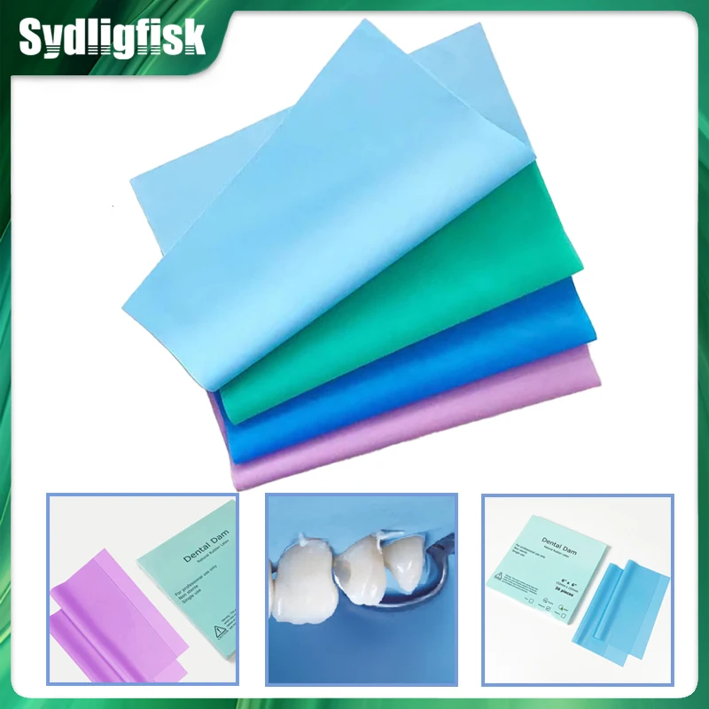 36Pcs-Dental-Rubber-Dam-Natural-Rubber-Latex-Barrier-Dam-Non-Sterile ...