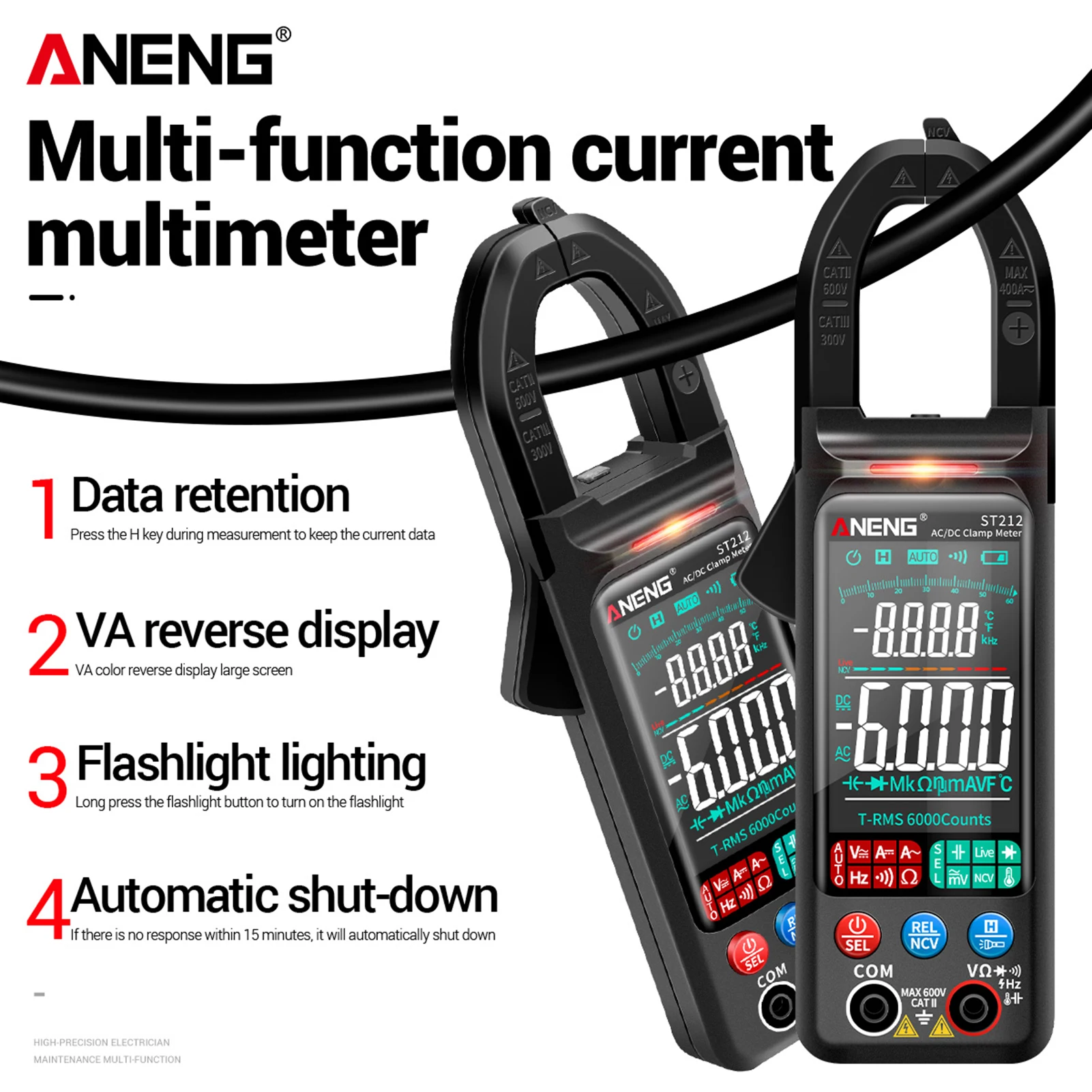 ANENG-ST212-Clamp-Meter-Digital-Clamp-Professional-Clamp-Multimeter ...