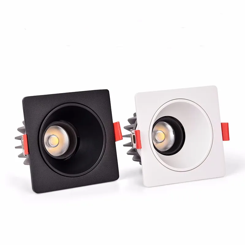 Single head square spotlight, ceiling embedded led light, grille ...