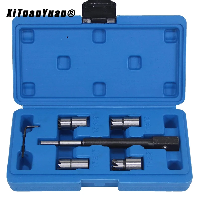 5Pcs-Engine-Diesel-Injector-Seat-Cutter-Tool-Set-Cleaner-Carbon-Cutting ...