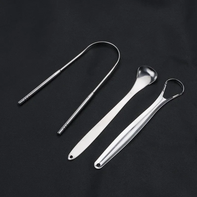 Raspador-de-lengua-de-acero-inoxidable-limpiador-de-aliento-fresco ...