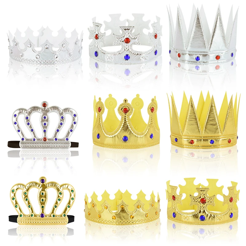 King-Queen-Headdress-Crown-Plastic-Princess-Prince-Birthday-Hat-Adults ...