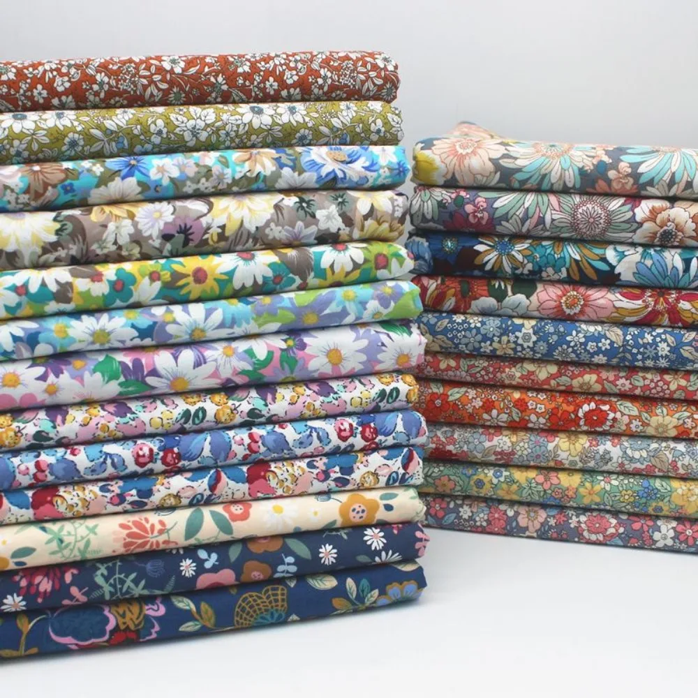 50-145cm-Popel-ine-Baumwolle-Blumen-stoff-Bohemian-Stoff-f-r-Kleider ...