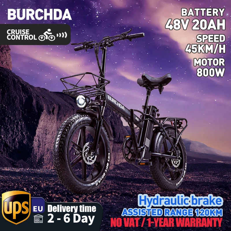 BURCHDA-R8PRO-Powerful-Electric-Bicycle-800W-Foldable-e-Bike-48V20AH ...